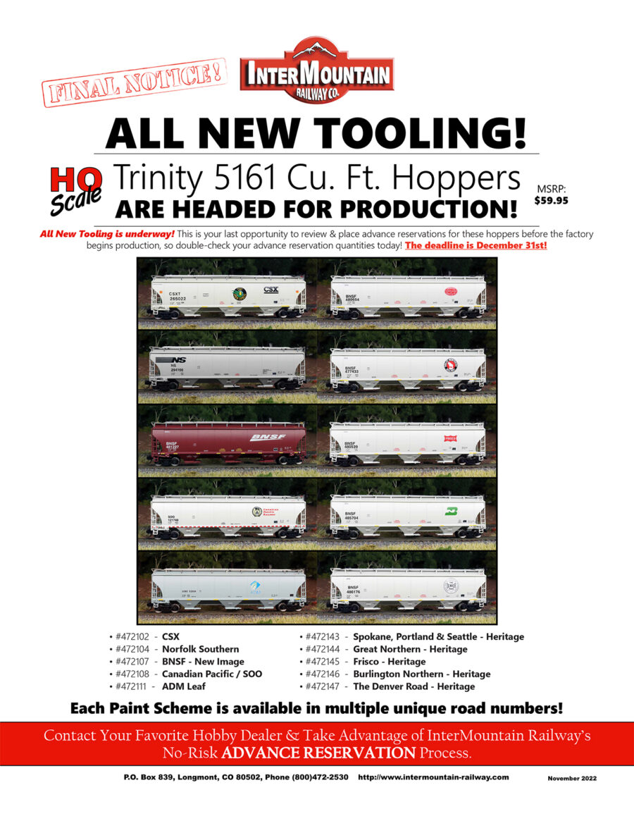 November 2022 Product Announcements – InterMountain Modeler's Club ...