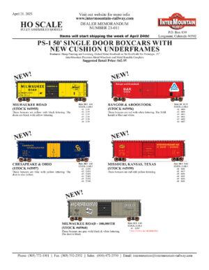 April 2023 Product Arrivals – InterMountain Modeler's Club Central Station