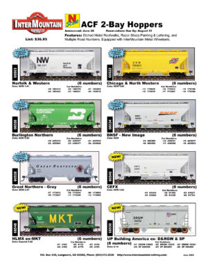 June 2023 Product Announcements – InterMountain Modeler's Club Central ...